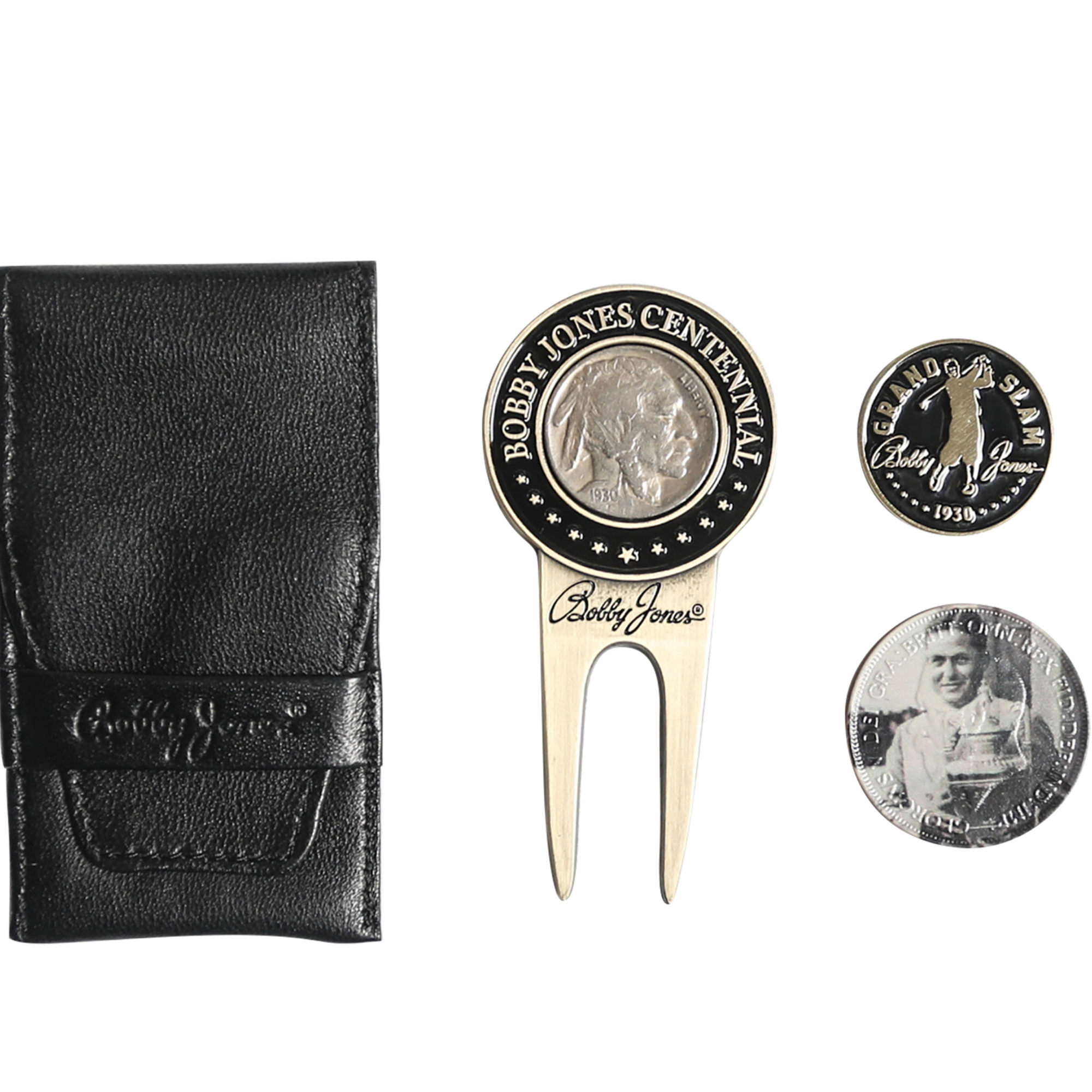 *1930 Bobby Jones Centennial Divot Repair Tool & Coin Ball Marker Pack